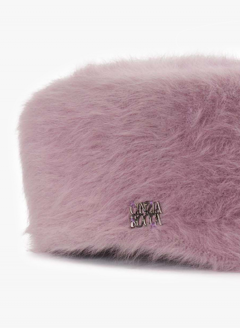 Utility-Hut aus Wolle in Felloptik in Rosa | Cinzia Rocca