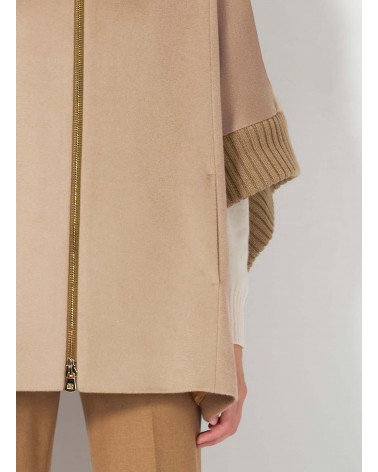 Wool cape with knit inserts | Cinzia Rocca