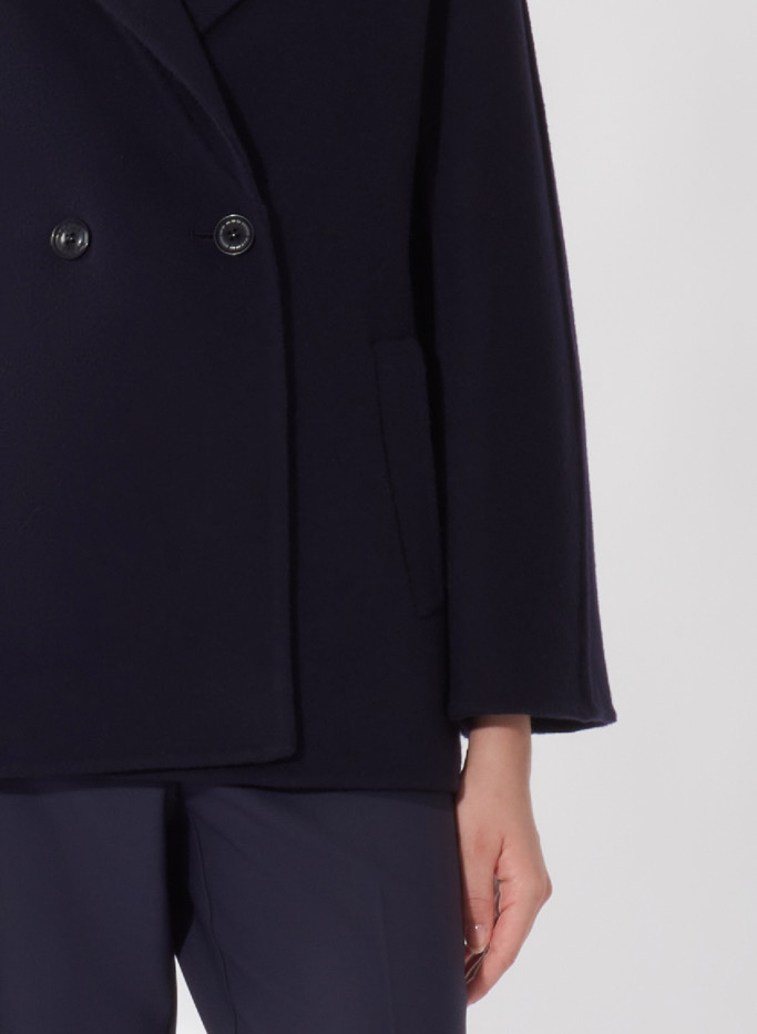 Double fabric blue jacket in superfine wool | Cinzia Rocca